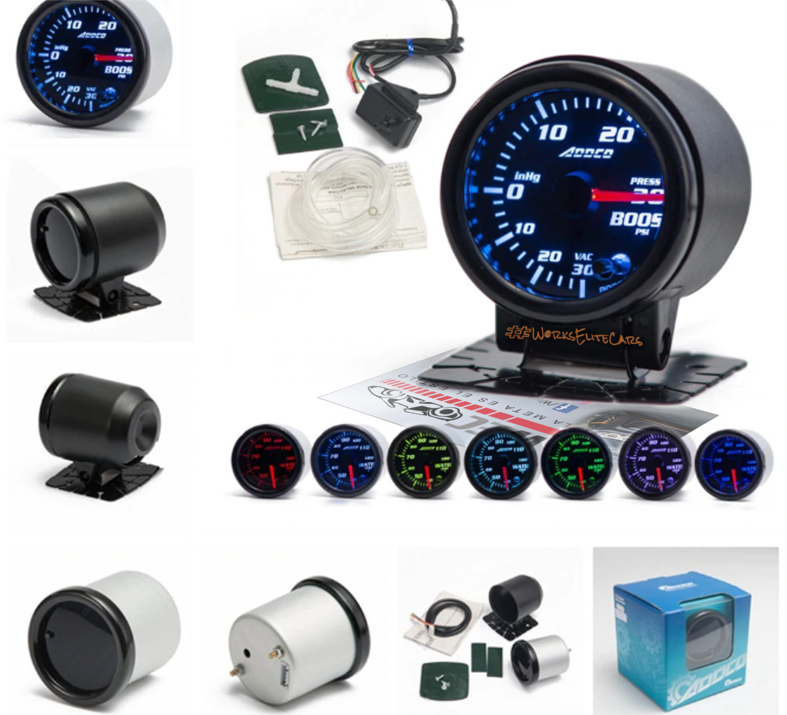 Medidor de boost presion de turbo PSI – Works Elite Cars
